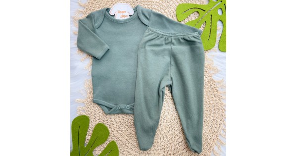 Conjunto Basic longa Verde Escuro